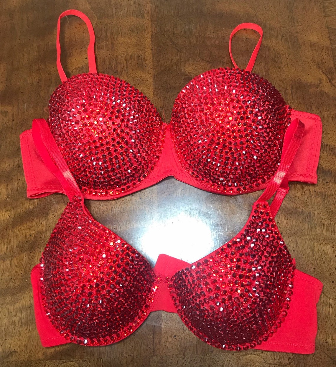 Red bra top solid red Rhinestone 38D 40C 40D 34B 34C 36C 38C | Etsy