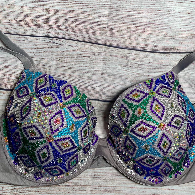 Rhinestone Bra - Etsy