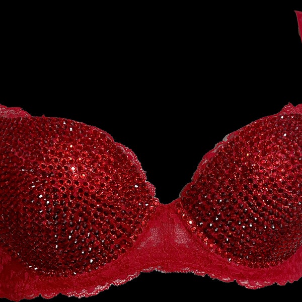 Rhinestone Bra - Etsy