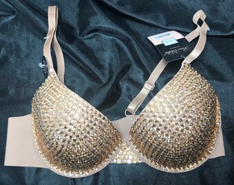 Rhinestone Bra - Etsy