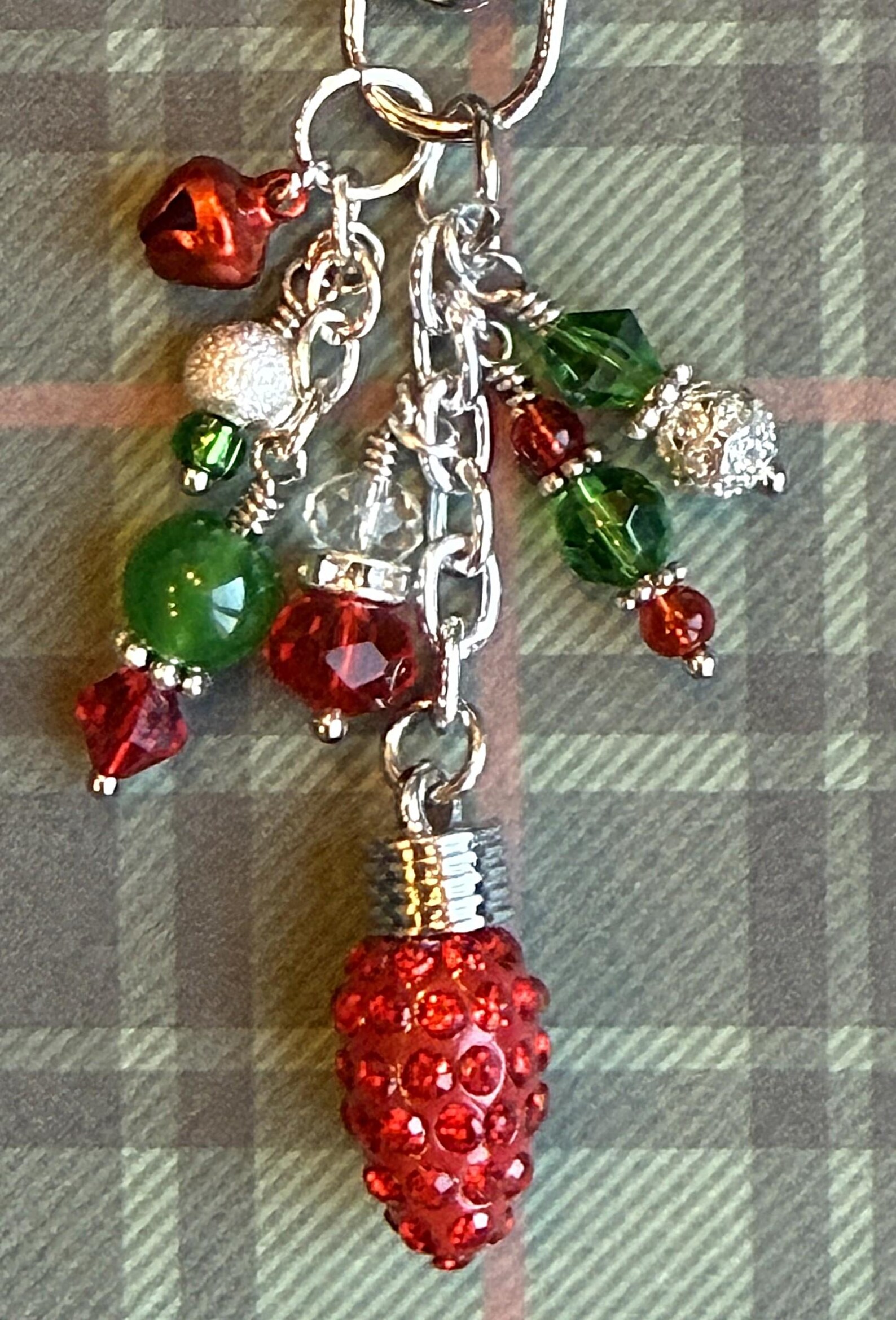 Christmas Light Bulb Purse Charm. Holiday Bag Charm, Stocking Stuffer ...