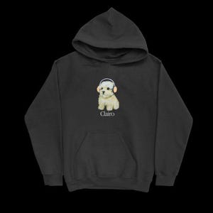 Clairo Dog With Headphones Hooded Jumper 3 - Etsy