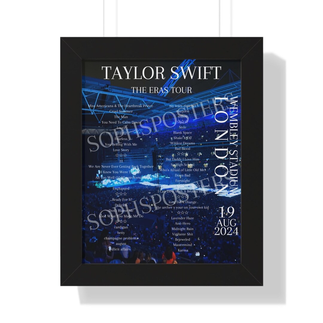 Taylor Swift the Eras Tour Poster London N7 - Etsy