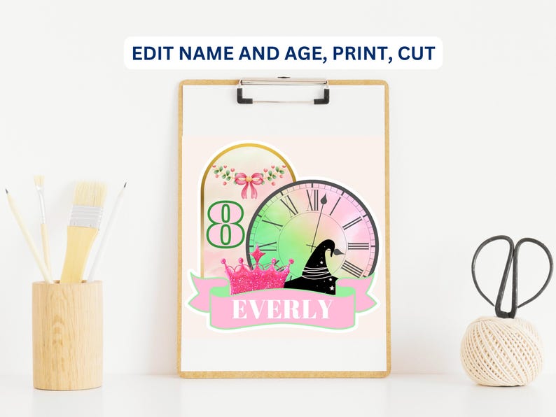 Magical Emerald Cake Topper, Green Witch and Good Pink Witch ...