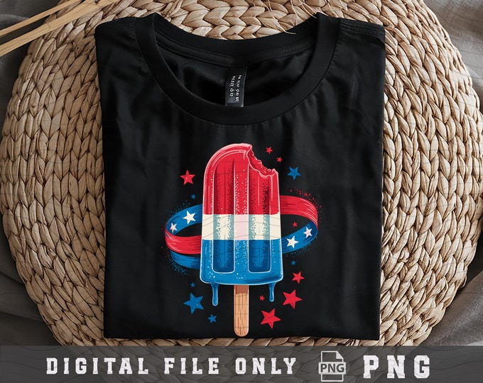 Watercolor Patriotic Ice Cream Png,4th of July Ice Cream ,USA Ice-cream ...