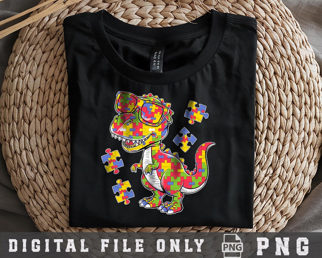Autism Awareness Dinosaur Png, Embrace Differences Autism Dinosaur, T ...