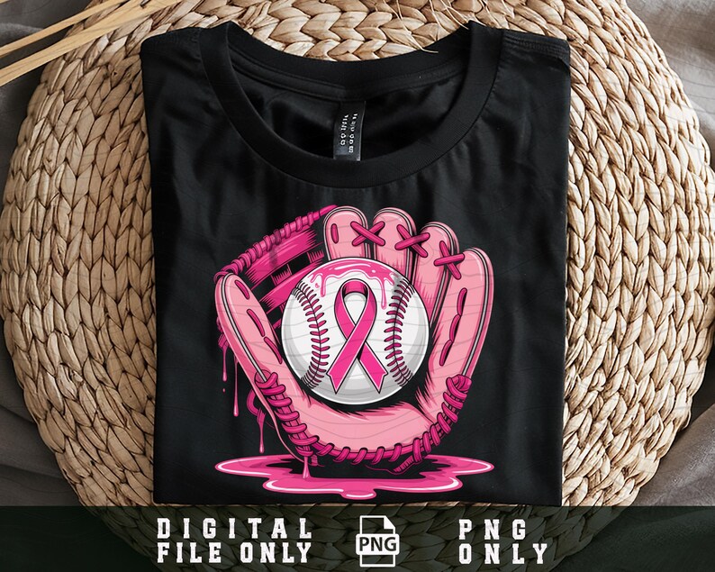 Baseball Drip Pink PNG, Pink Ribbon Breast Cancer Awareness Png ...