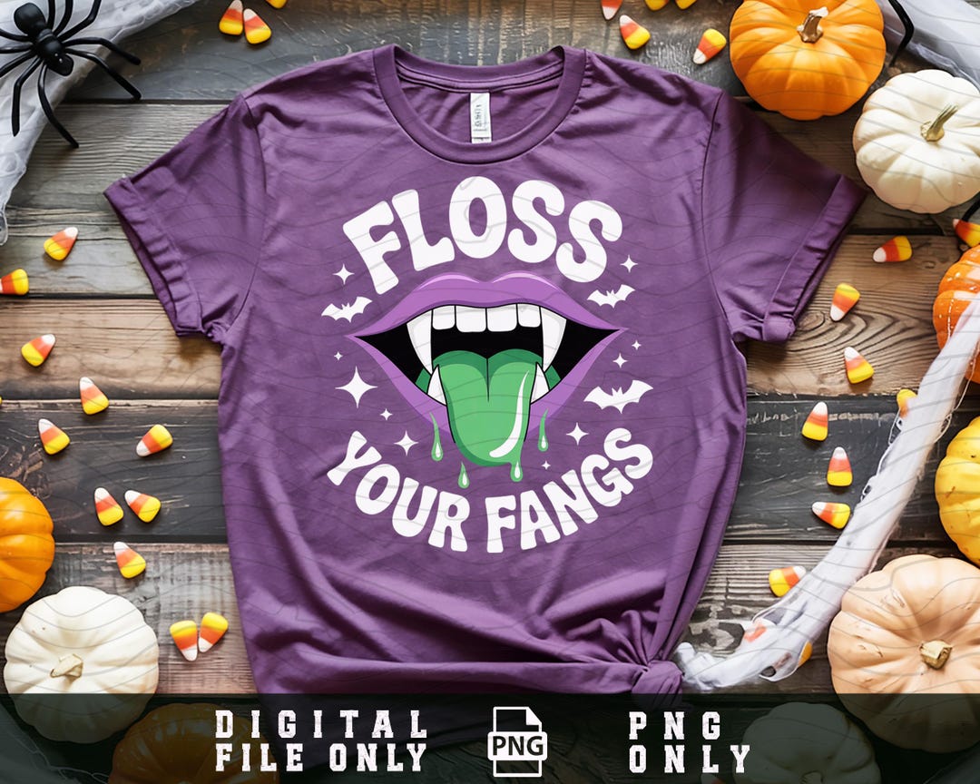 Dental Halloween Floss Your Fang Png, Funny Dental Hygienist, Floss ...