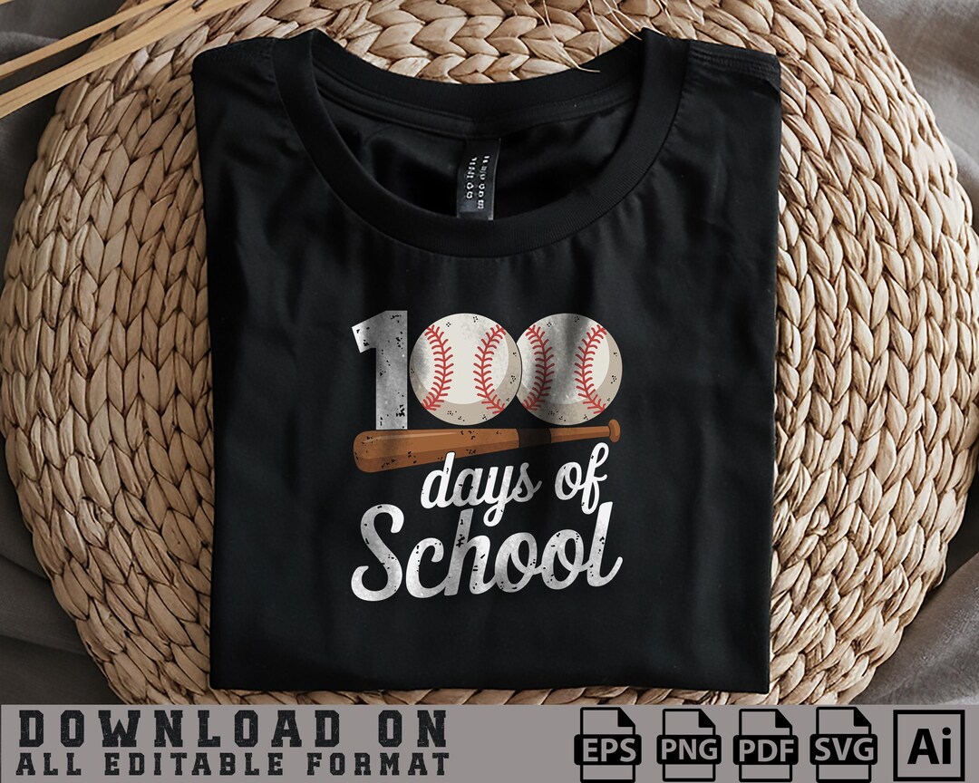 Happy 100 Days of School Svg Png, 100 Days of Home Runs Svg, Funny ...