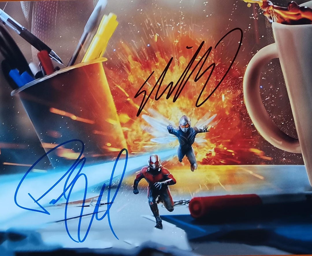 Paul Rudd & Evangeline Lilly, Autograph Original Signed, 10x8 In, Ant ...
