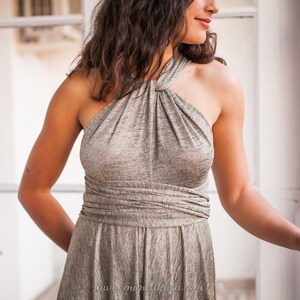 Gold Bridesmaid Dress, Gold Infinity Dress, Metallic Bridesmaid Dresses ...