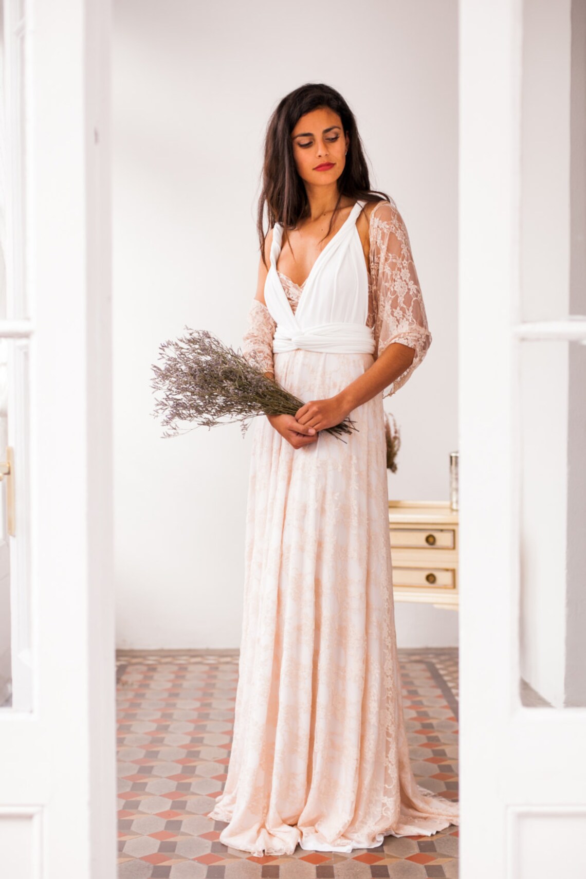 Rose Quartz Lace Skirt, Overlay Lace Skirt for Wedding Dress ...