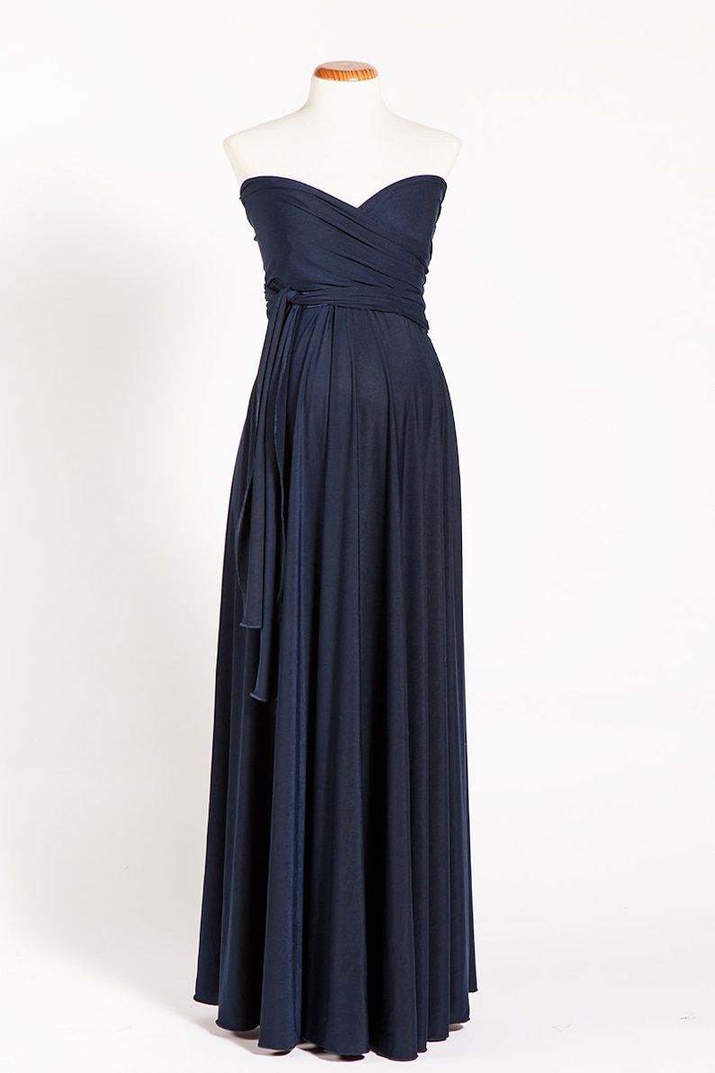 Navy Blue Infinity Dress Long Navy Blue Dress Maternity Navy - Etsy