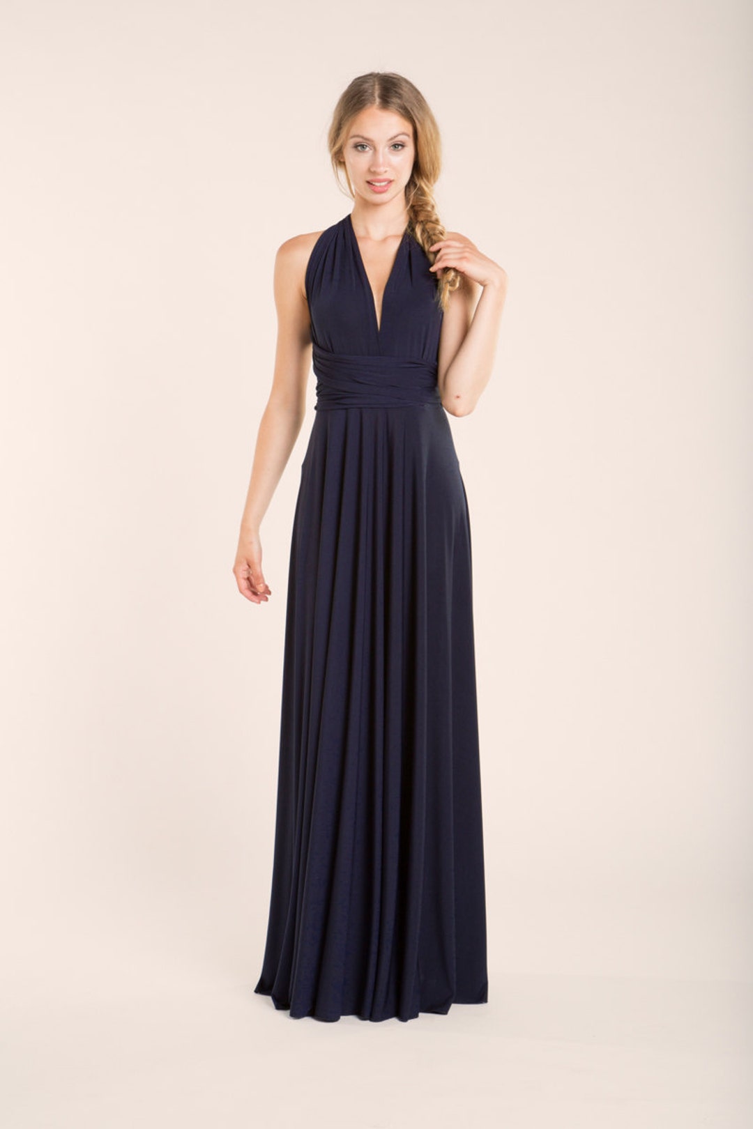 Navy Blue Bridesmaid Dress, Infinity Navy Blue Dress, Navy Blue ...