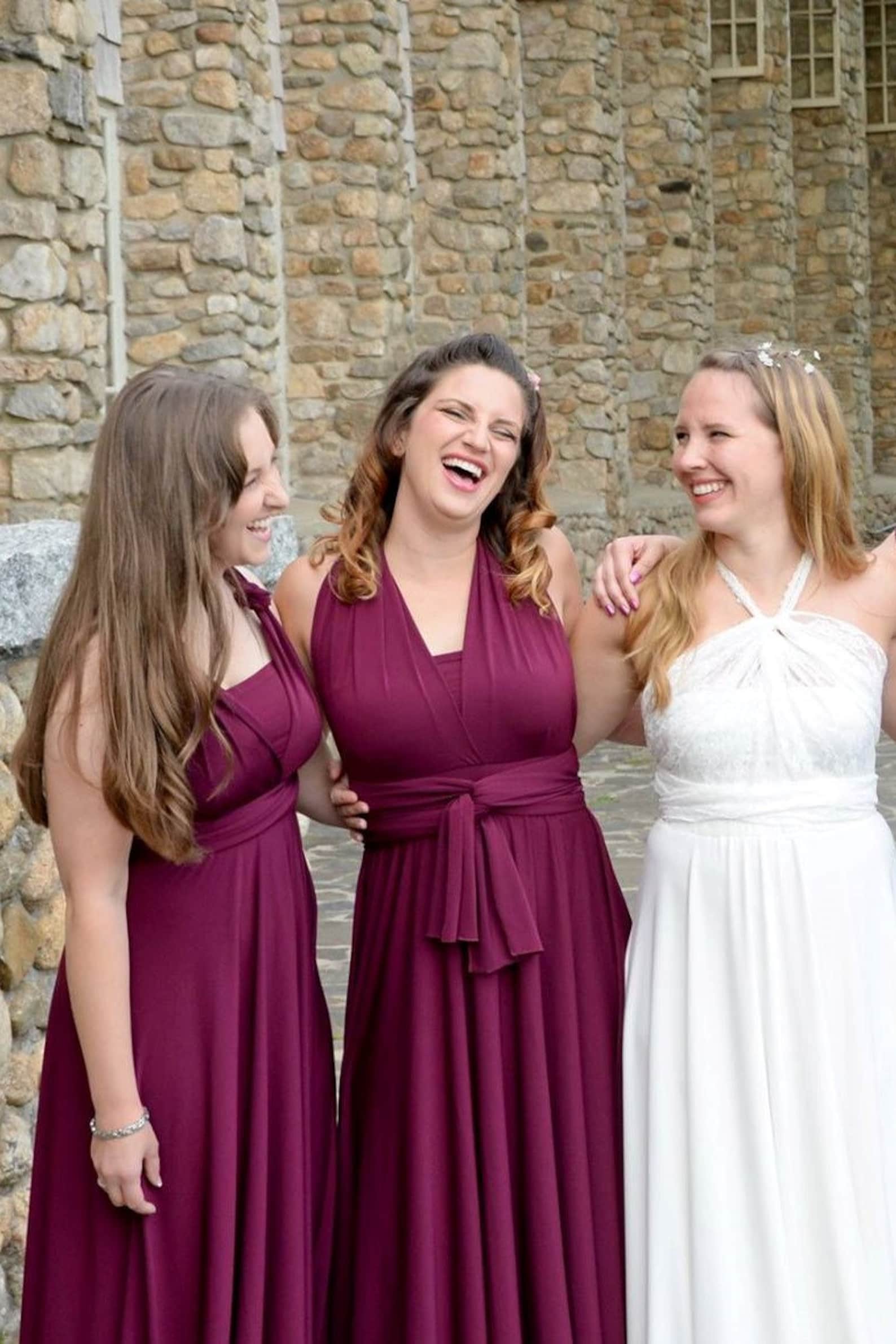 Mariage Marsala Marsala robe de infini maxi Robe Longue - Etsy France