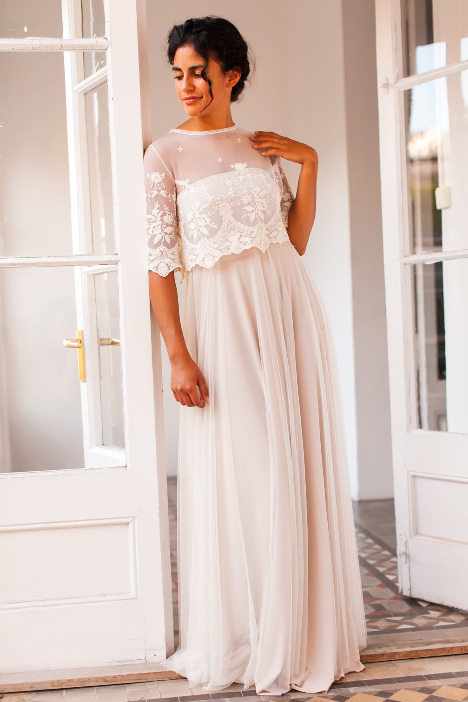 Tulle Skirt, Detachable Tulle Skirt for Long Dress, Detachable Long ...
