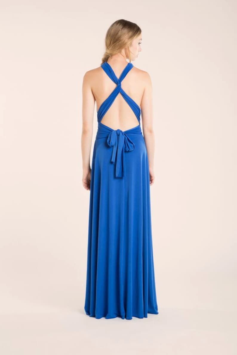 Royal Blue Bridesmaid Dress Blue Infinity Dress Wedding - Etsy