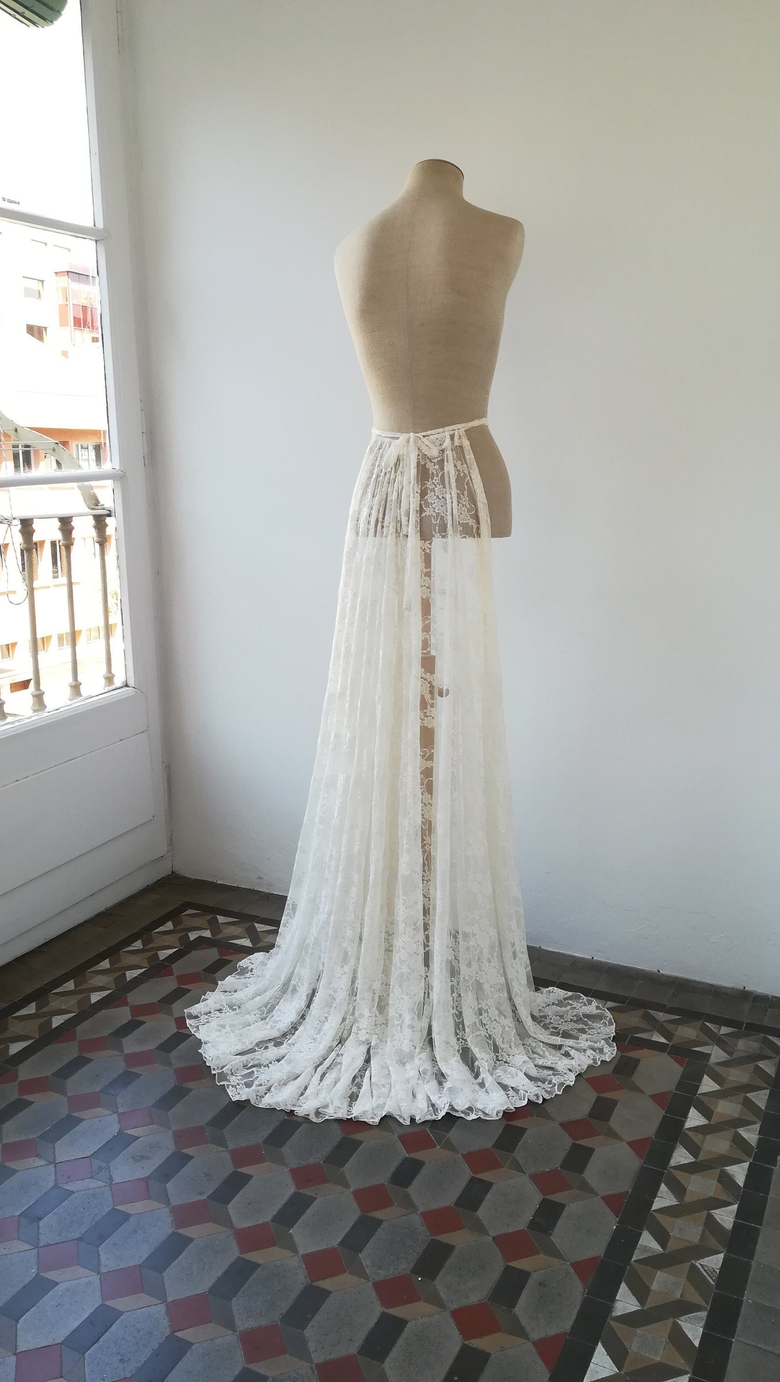 Lace Detachable Train for Wedding Dress Romantic Bridal | Etsy