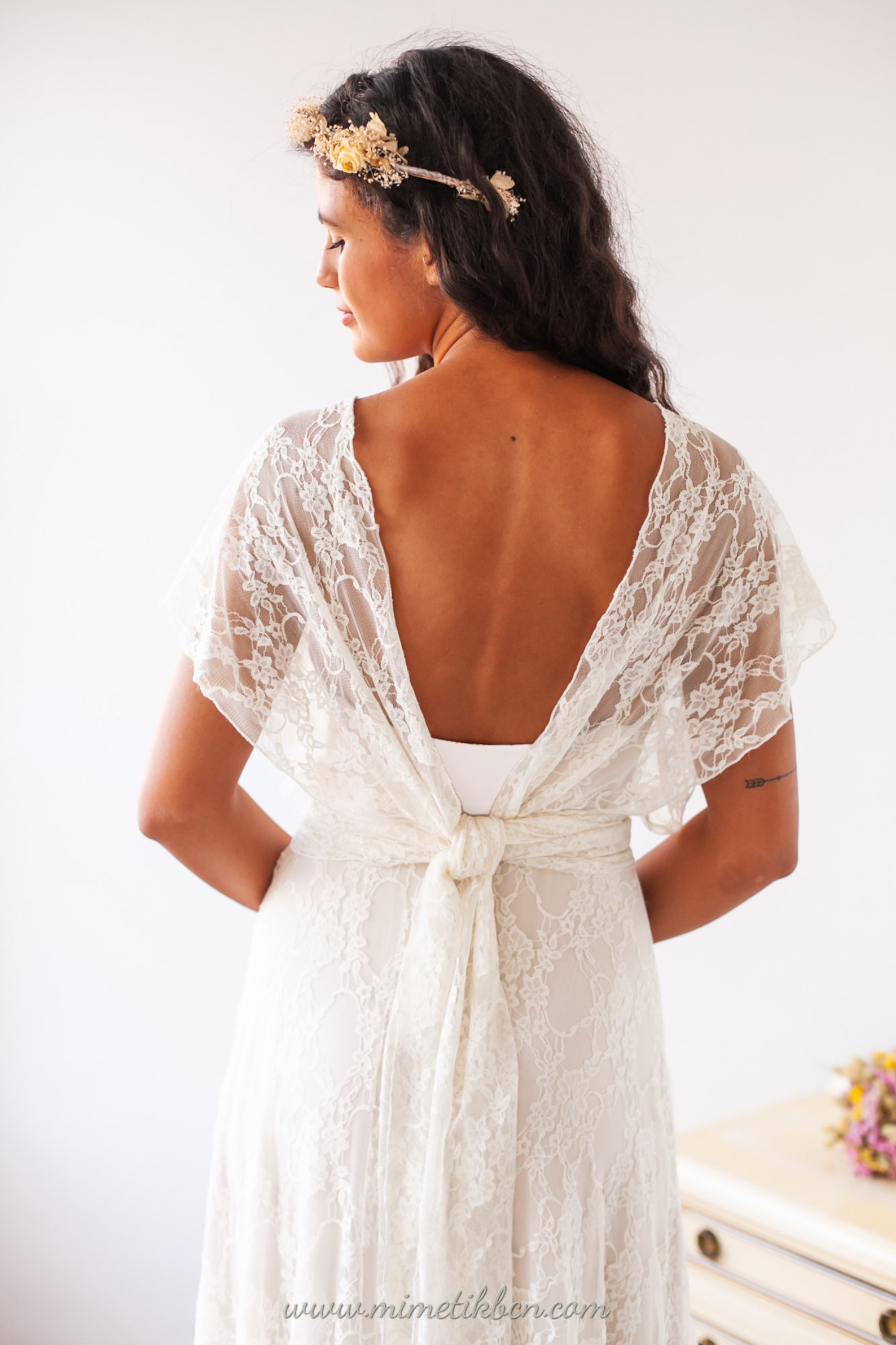 Grecian Wedding Dress, Grecian Goddess Dress, Soft Lace Wedding Dress ...