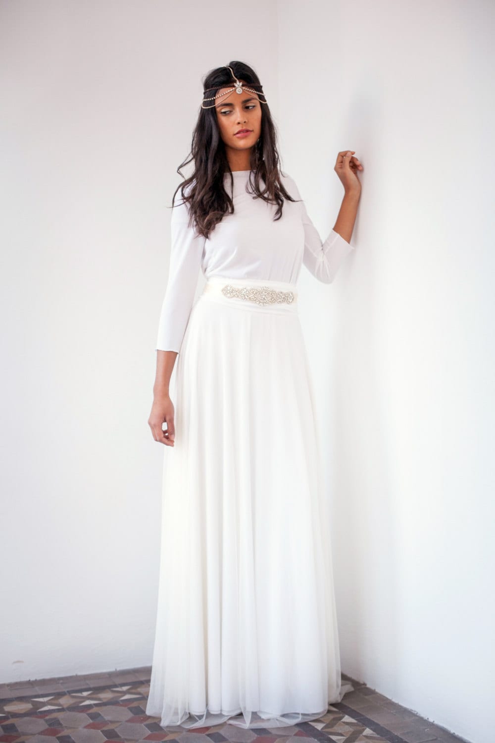 Wedding Skirt, Detachable Tulle Skirt, Ivory Tulle Skirt, Long Wedding ...