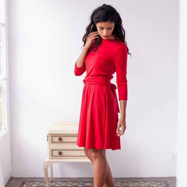 Rotes kleid - Etsy.de