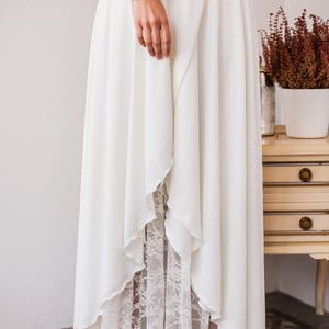 Open Front Wedding Dress, Open Front Lace Wedding Dress, High Low ...