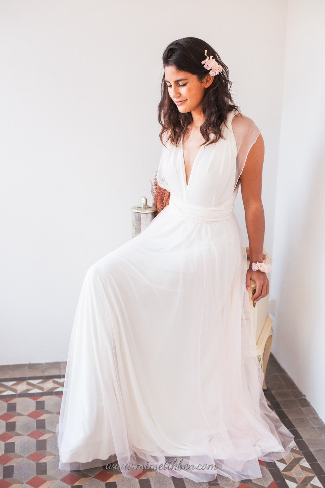 Tulle Wedding Top, Tulle Infinity Top, Wedding Dress Top, Tulle Bridal ...