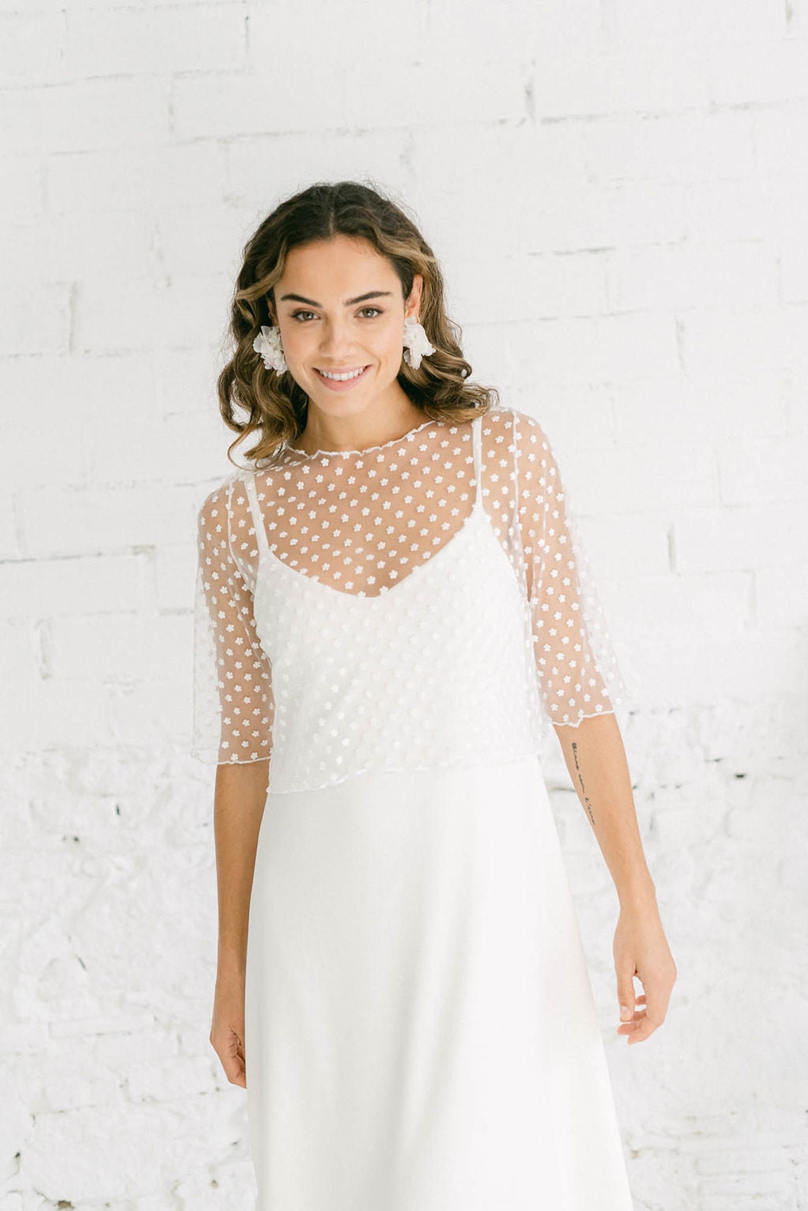 Modern and Elegant Wedding Dress With Sleeves Sleek Dress - Etsy