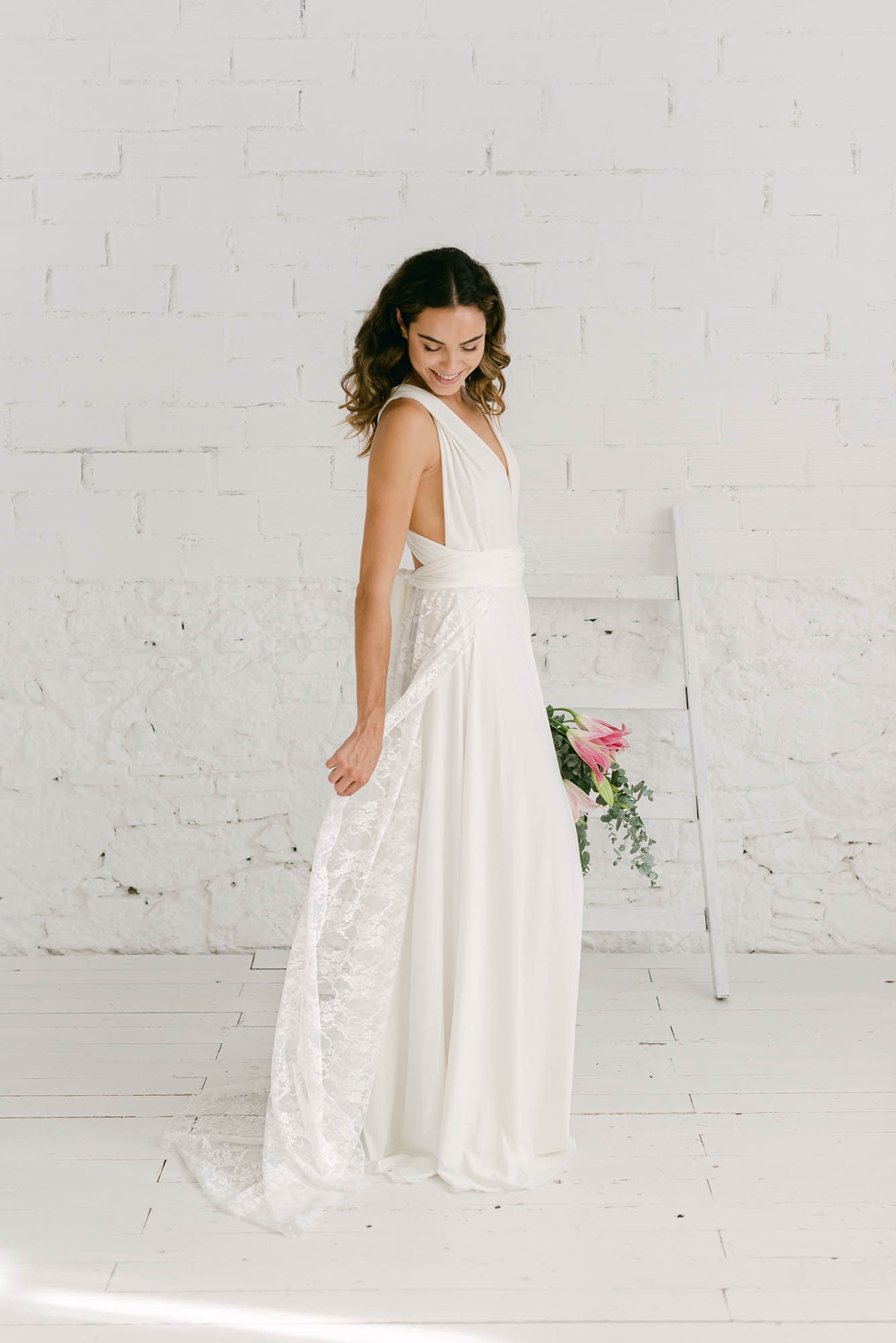 Lace Detachable Train for Wedding Dress, Romantic Bridal Overskirt in ...