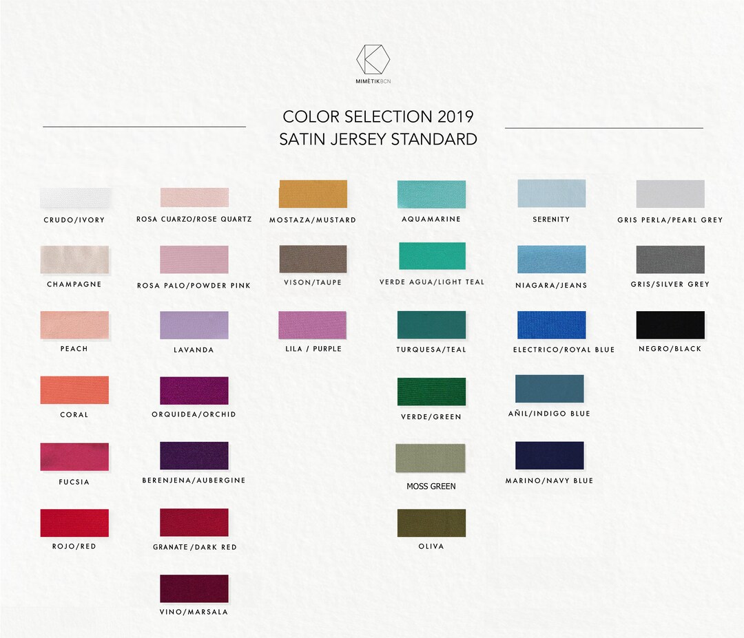 Color Samples Bridesmaid Dresses Made to Measure Dresses - Etsy