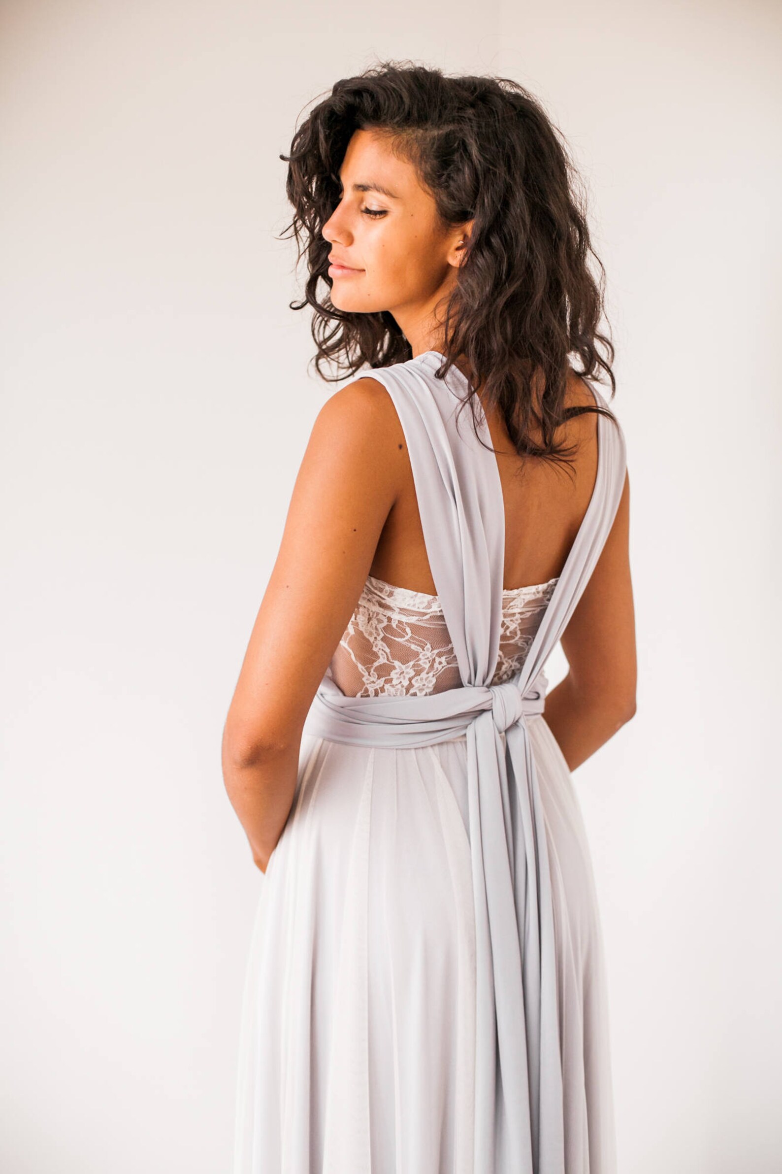 Light Turquoise Long Dress, Light Turquoise Floor Length Infinity Dress ...