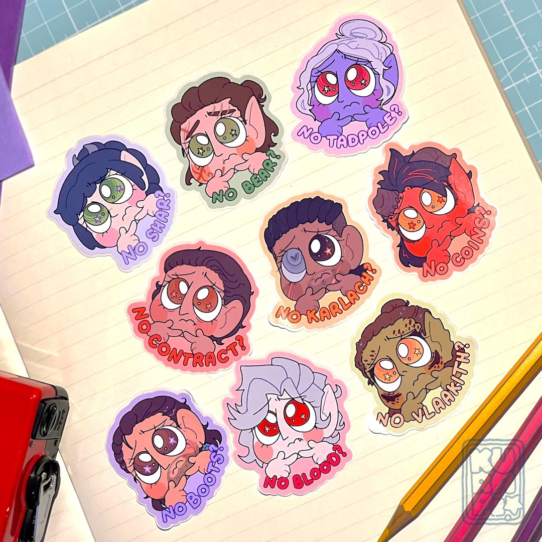 BG3 Pleading Sticker Set // BG 3 Cute Chibi Sticker, Funny Sticker ...