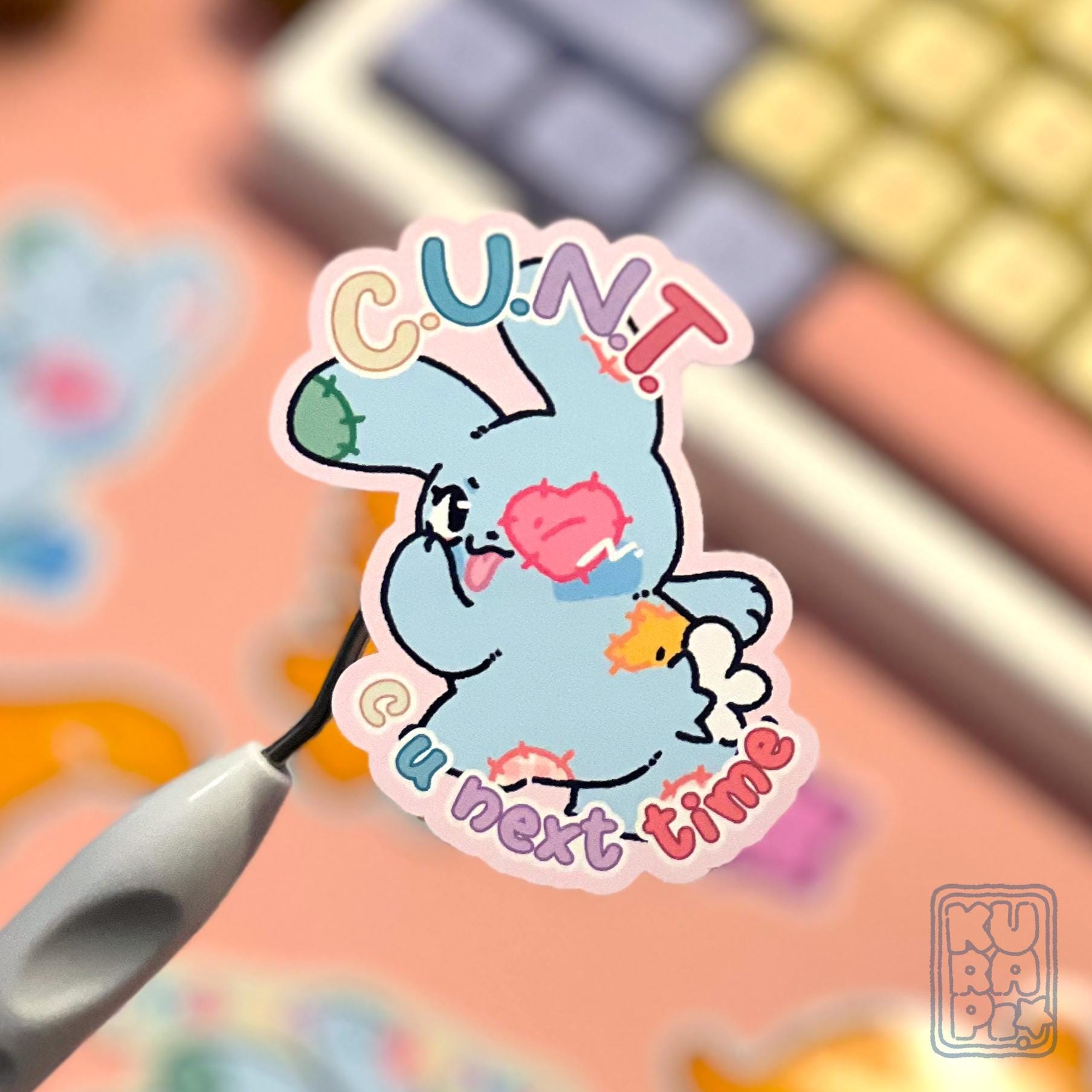Kopi Bunny Sticker Set: Pastel Kawaii Stickers for Bujo - Etsy
