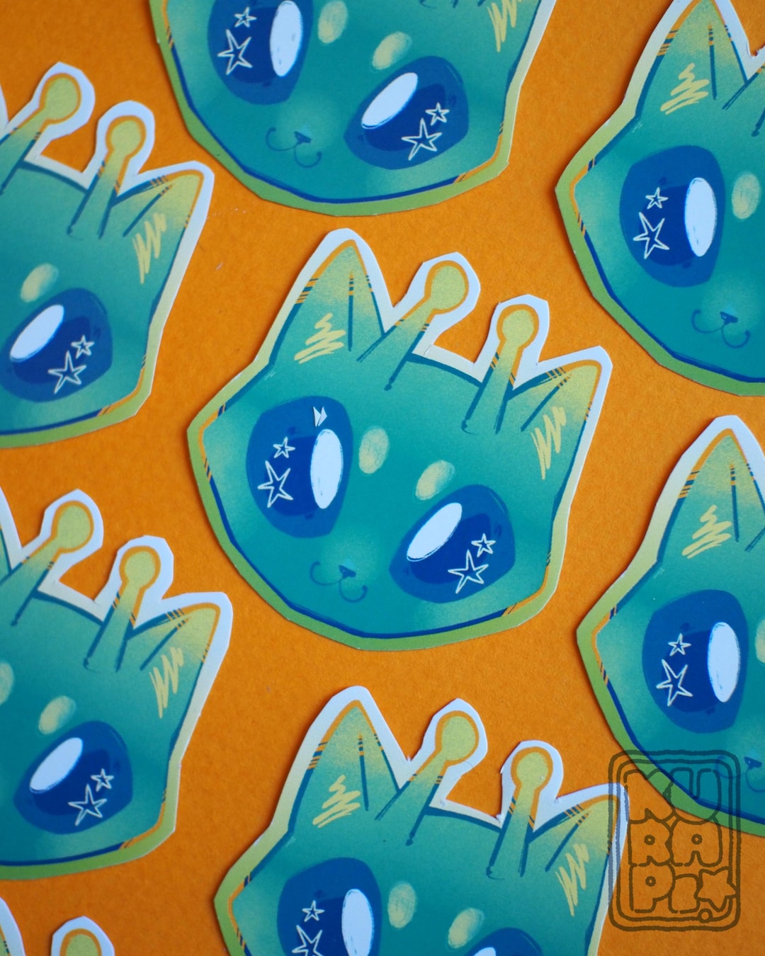 Alien Kitty Cat Sticker // Zirp Zorp Meme Sticker, Cute Funny Animals ...