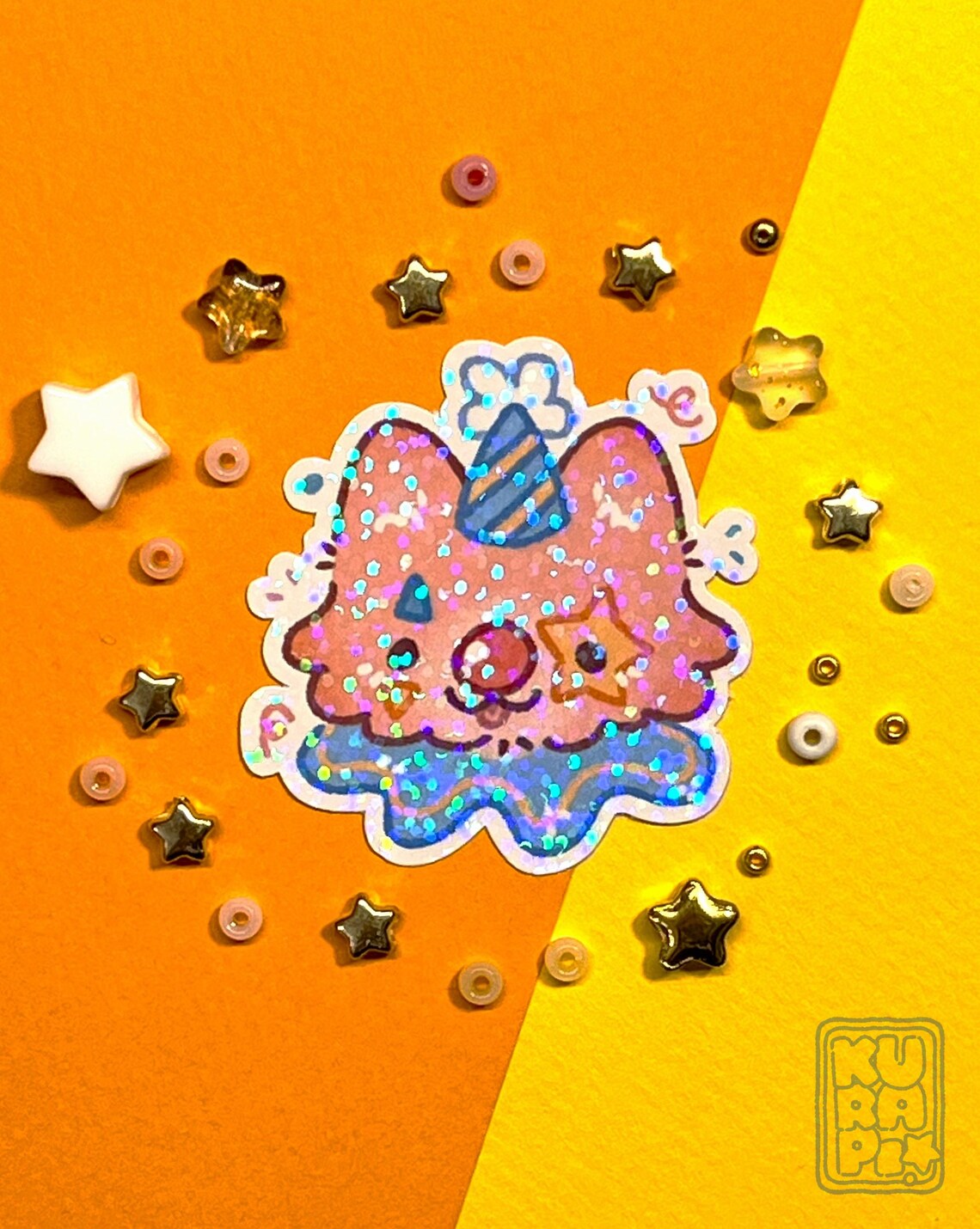 Clownin' Around! - Holo Stickers // Holographic Sticker, Original Art ...