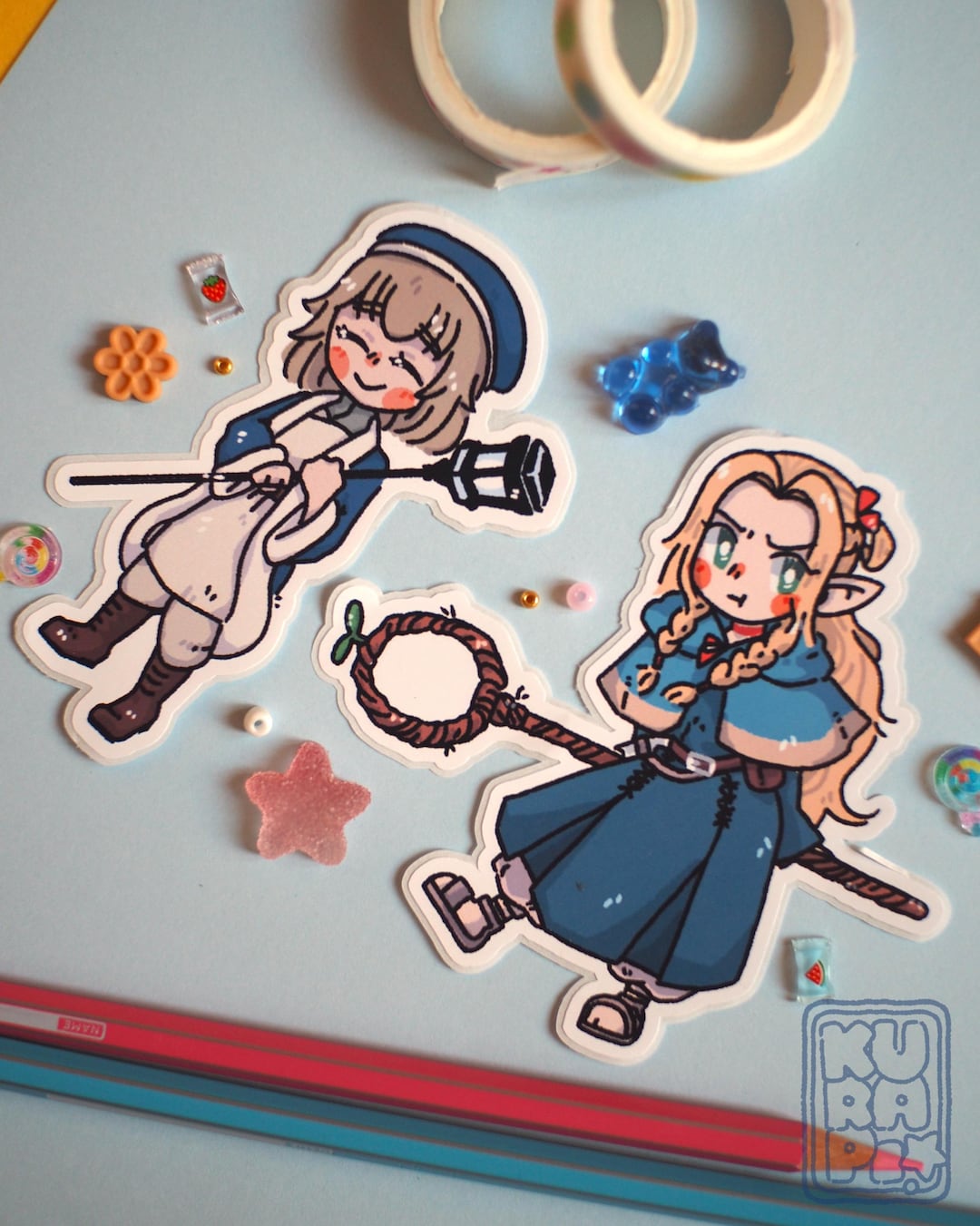 Dunmeshi Farcille Stickers // Cute Dungeon Meshi, Falin, Marcille ...