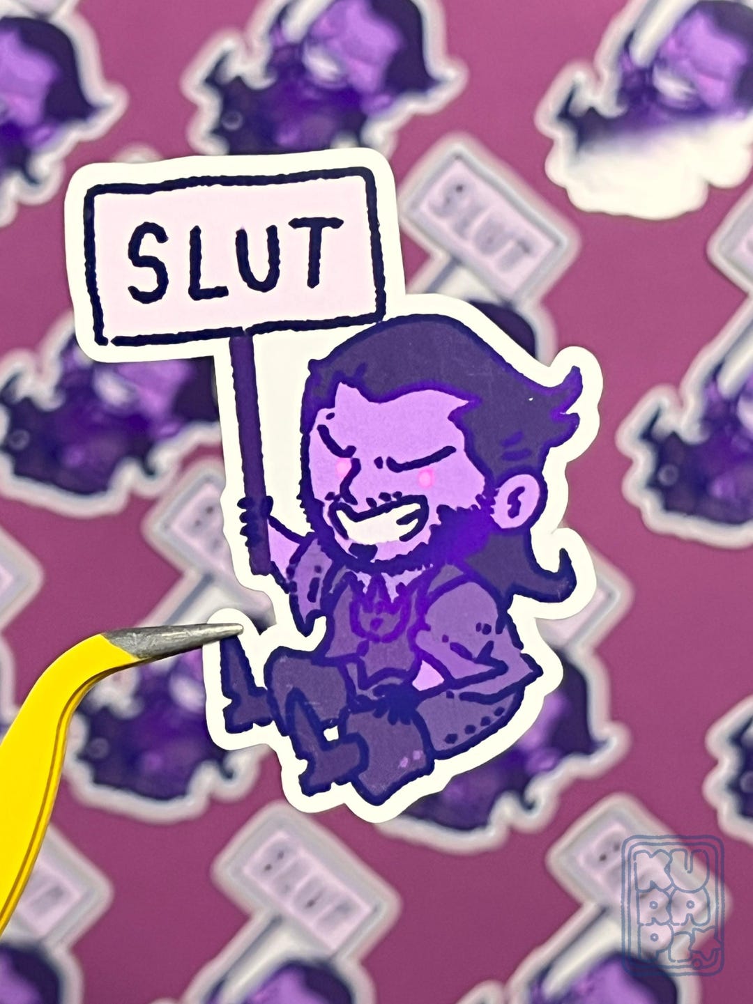 Spite "slut" Sign - Sticker // Meme Sticker, Purple, Funny, DAV, Dragon ...