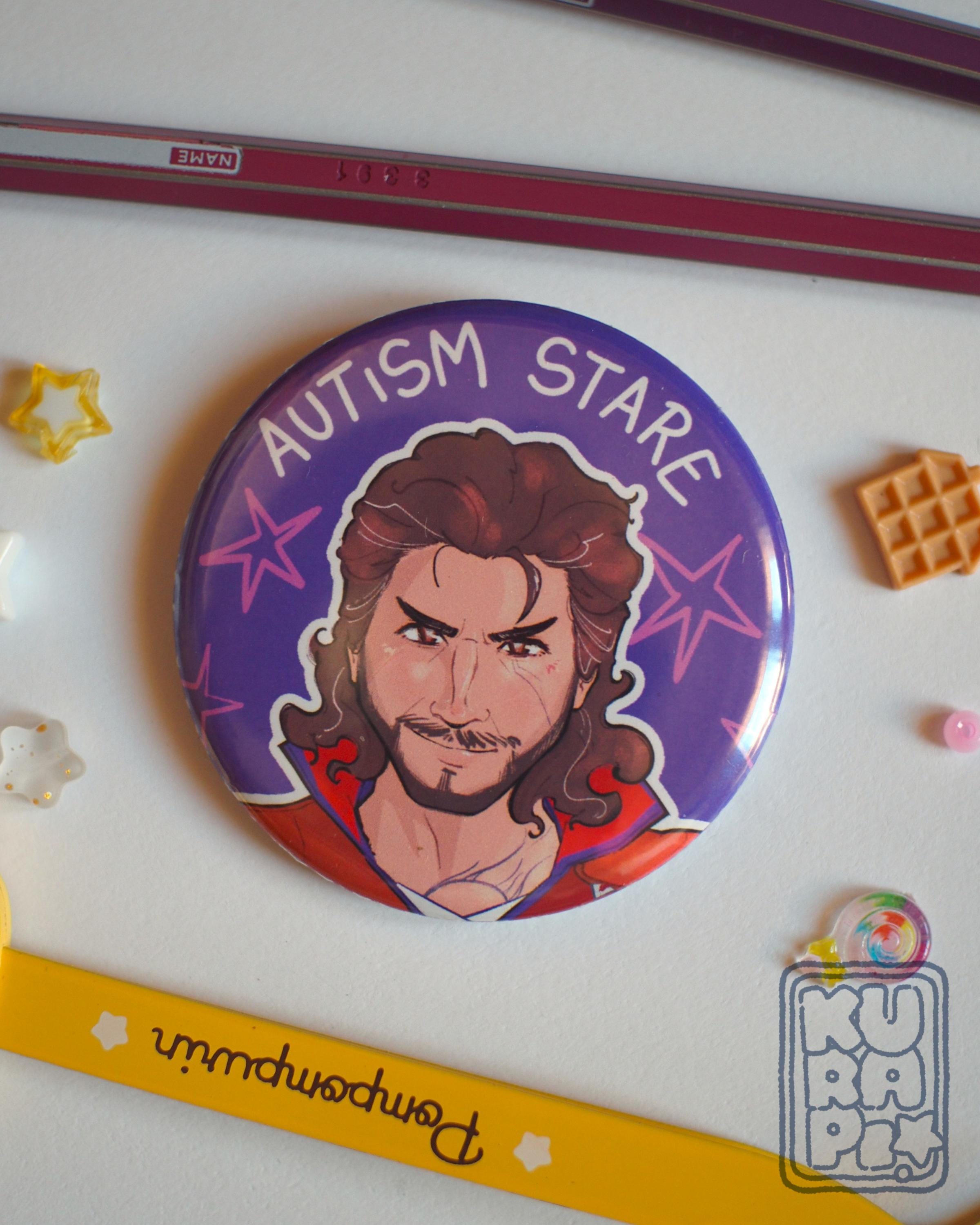 BG3 Gale Button Pin - Autism Stare // BG 3 Meme Sticker, Funny Sticker ...
