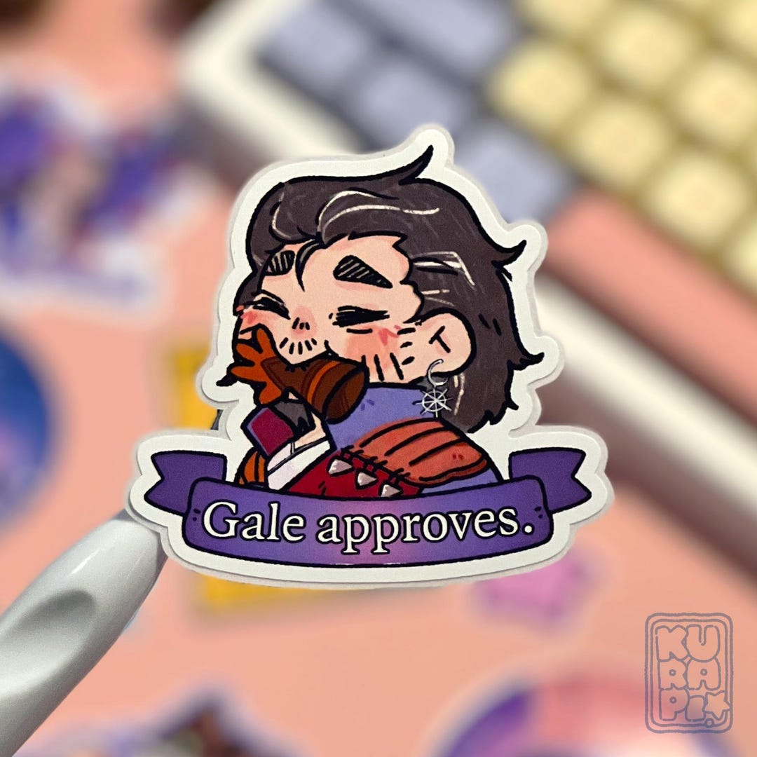 BG3 Gale Sticker - "gale Approves" // Meme Sticker, Funny Sticker, Dnd ...