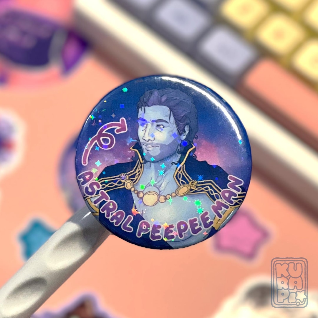 Holo God Gale Button Pin: BG3 Holographic Pinback - Etsy