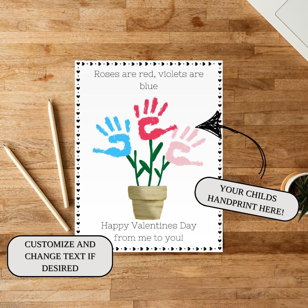 Valentines Day Handprint Craft, Handprint Art, Valentine Handprint ...