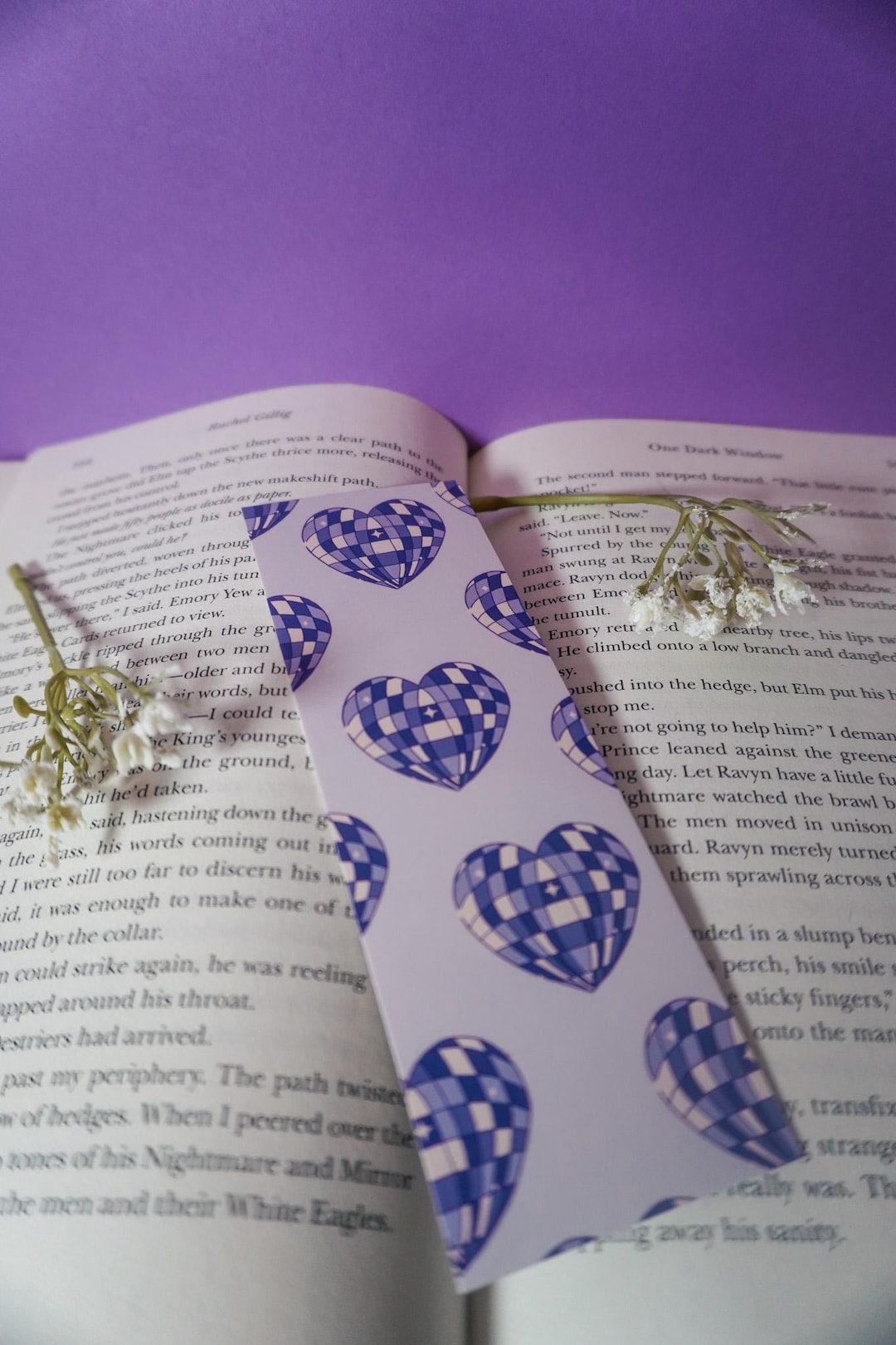 Disco Heart Bookmark | Y2K Aesthetic Reading Accessory | Purple ...