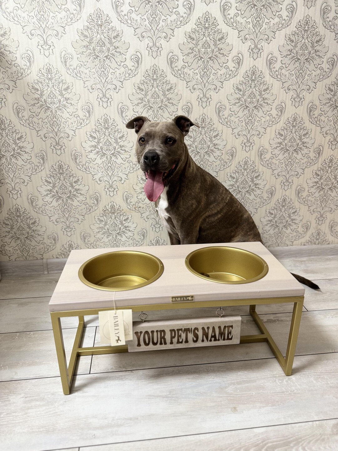 Personalized Elevated Feeding Station for Large Dogs, Custom Pet Gifts ...