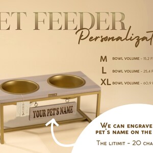 Personalized Elevated Cat Table, Feeding Station for Large and Small ...