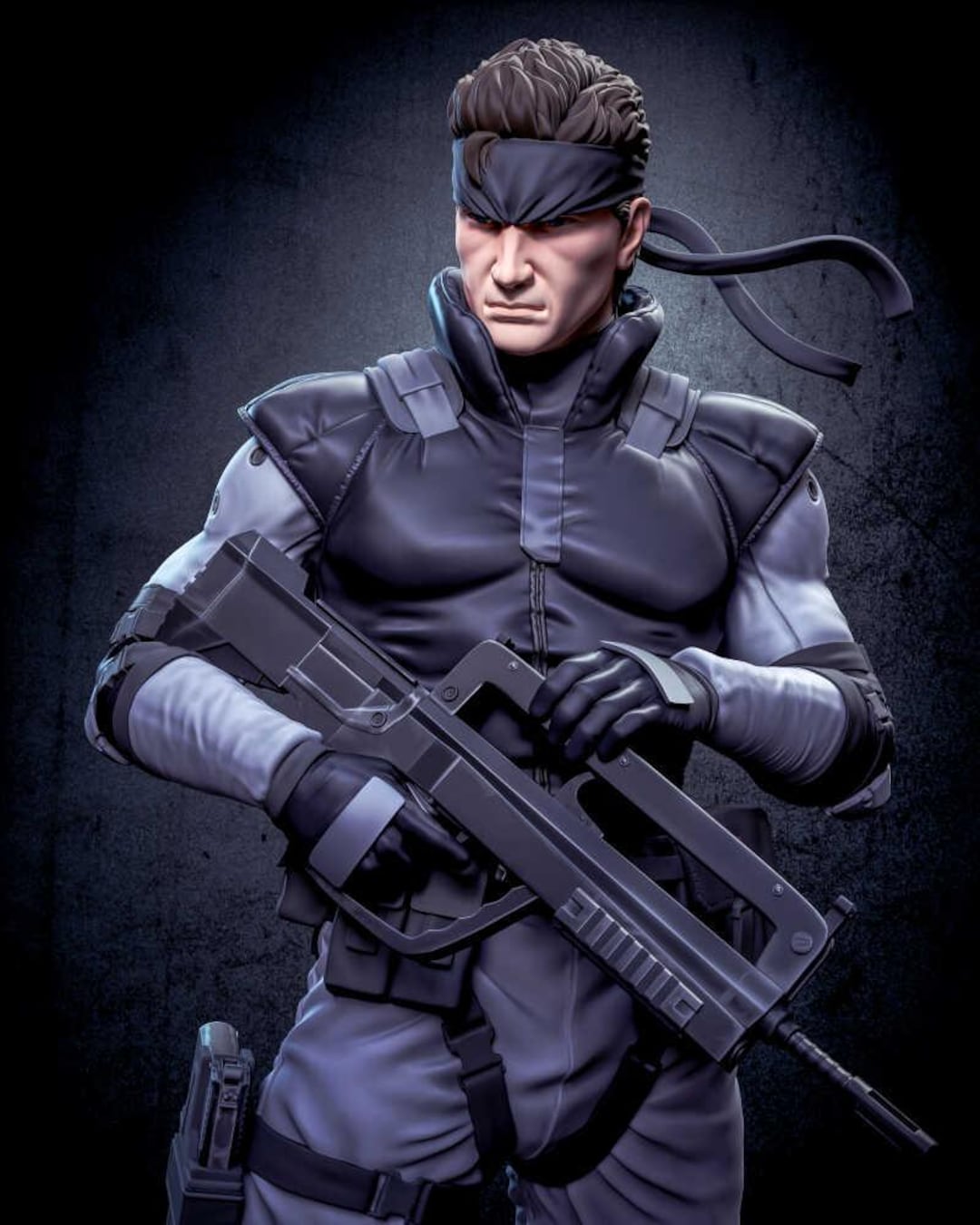 Solid Snake From metal Gear Saga Figure 3D Print PLA Painted - Etsy