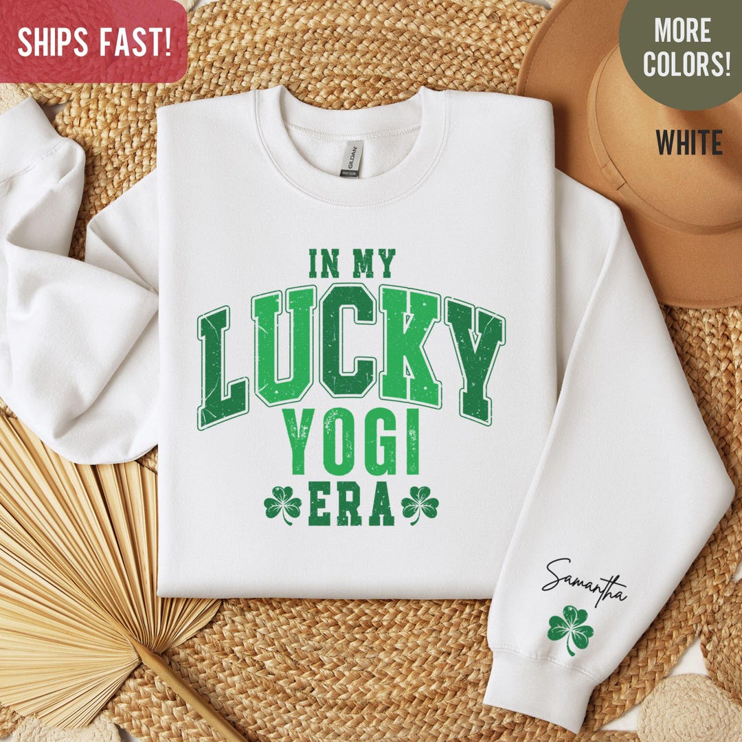 Custom St. Patrick's Day Yogi Shirt, Custom One Lucky Yogi, Yoga Guru ...