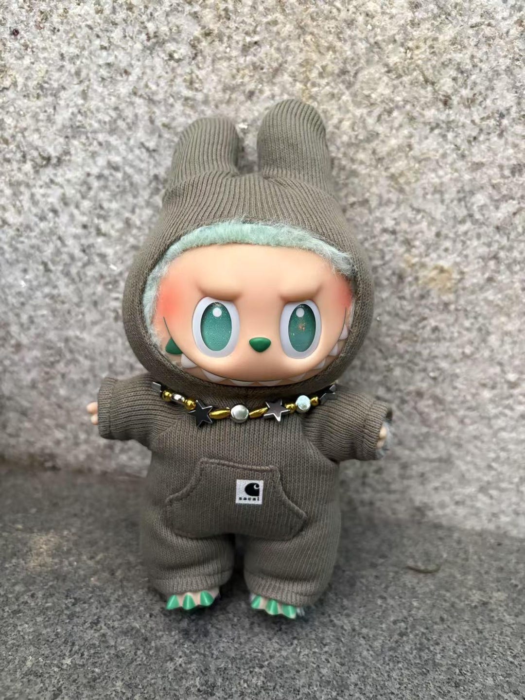 SEVENTEEN X Labubu 17cm Doll Outfit Set – Jumpsuit & Necklace – K-pop ...