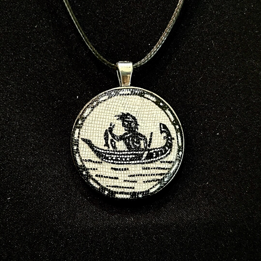 Ancient Rome Inspired Mosaic Style Pendant - Etsy