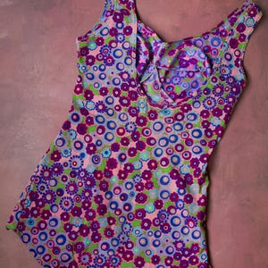 Vibrant 1970s Floral Bathing Suit From Ex-yugoslavia - Retro Swimwear ...
