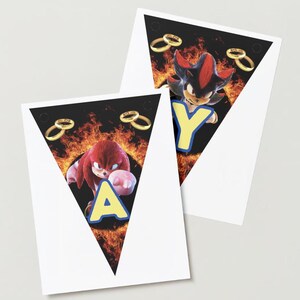 Sonic Movie 3 Birthday Banner: Shadow the Hedgehog Party Decor ...